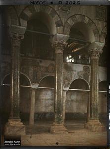 Grèce, Salonique, Les Colonnes, les Chapiteaux, et les fresques de la ...